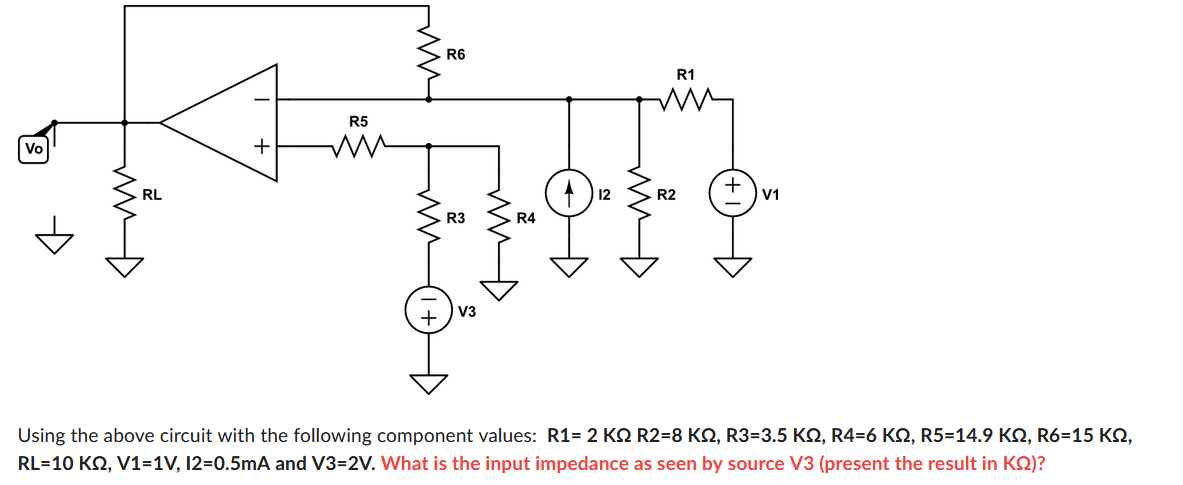 Solved Using the above circuit with the following component | Chegg.com