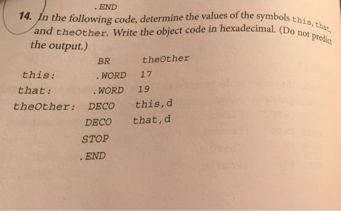 In the following code, determine the values of the | Chegg.com
