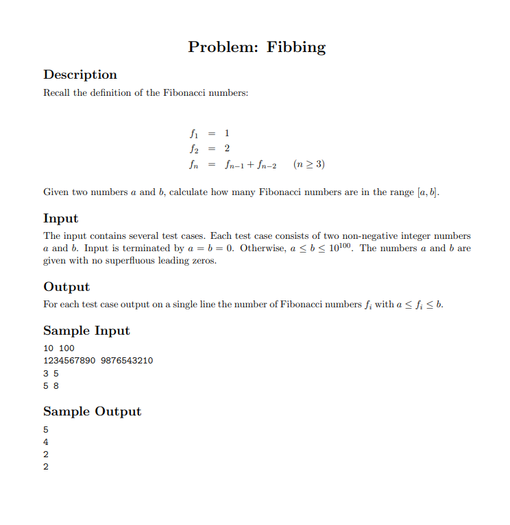 Solved We need to calculate the amount of Fibonacci numbers | Chegg.com