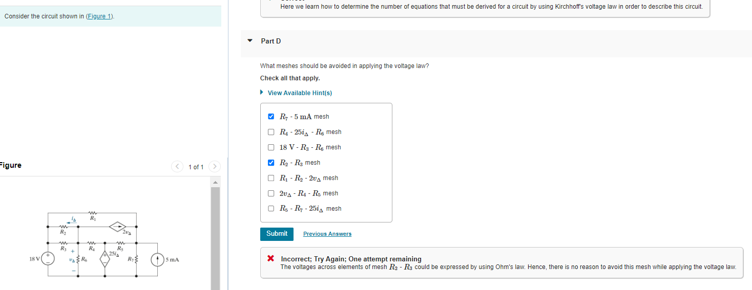 Consider the circuit shown in (Figure 1). Part D What | Chegg.com