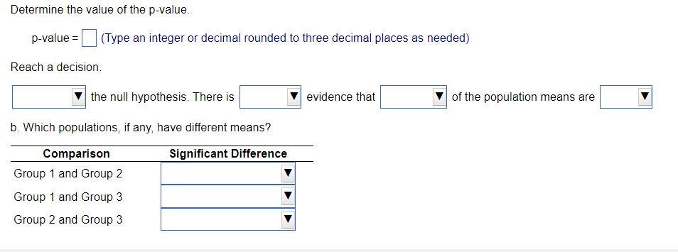 Solved The table available below shows three samples | Chegg.com