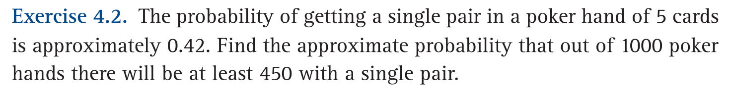 Solved Exercise 4.2. The probability of getting a single | Chegg.com