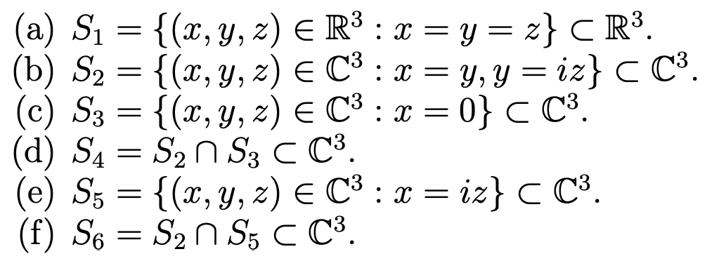 Solved Show that each of the following subsets is a subspace | Chegg.com