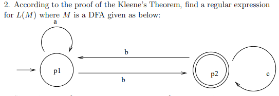 Solved 2. According to the proof of the Kleene's Theorem, | Chegg.com