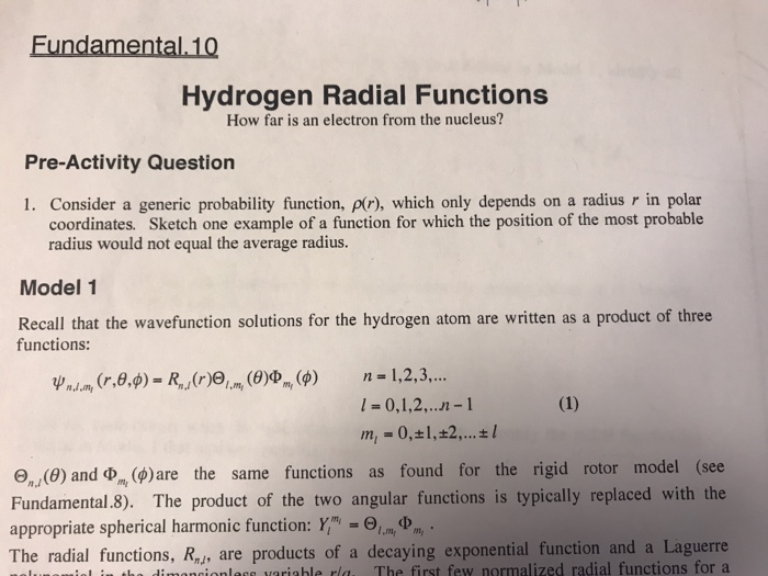 Solved Consider a generic probability function, rho(r), | Chegg.com