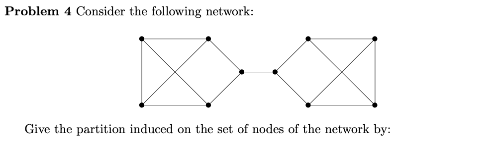 Problem 4 Consider the following network: Give the | Chegg.com