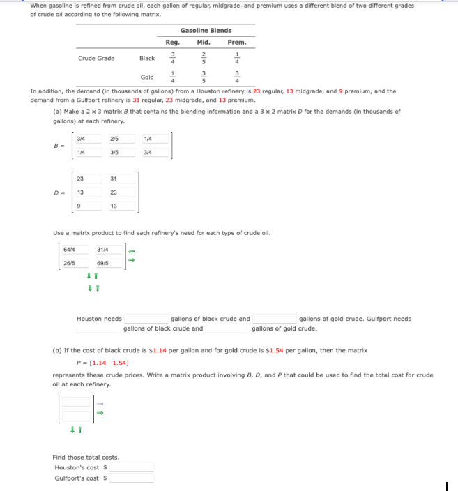 Solved When gasoline is refined from crude oil, each gallon | Chegg.com