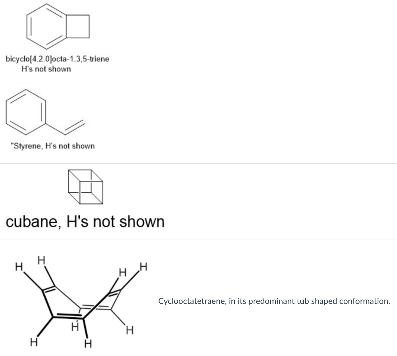 Solved A hydrocarbon with the molecular formula, C8H8, | Chegg.com