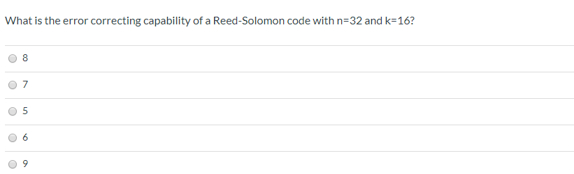 Solved What is the error correcting capability of a | Chegg.com