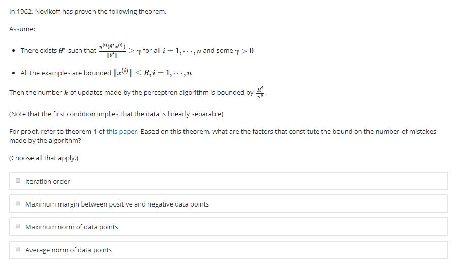 In This Problem We Will Investigate Perceptron