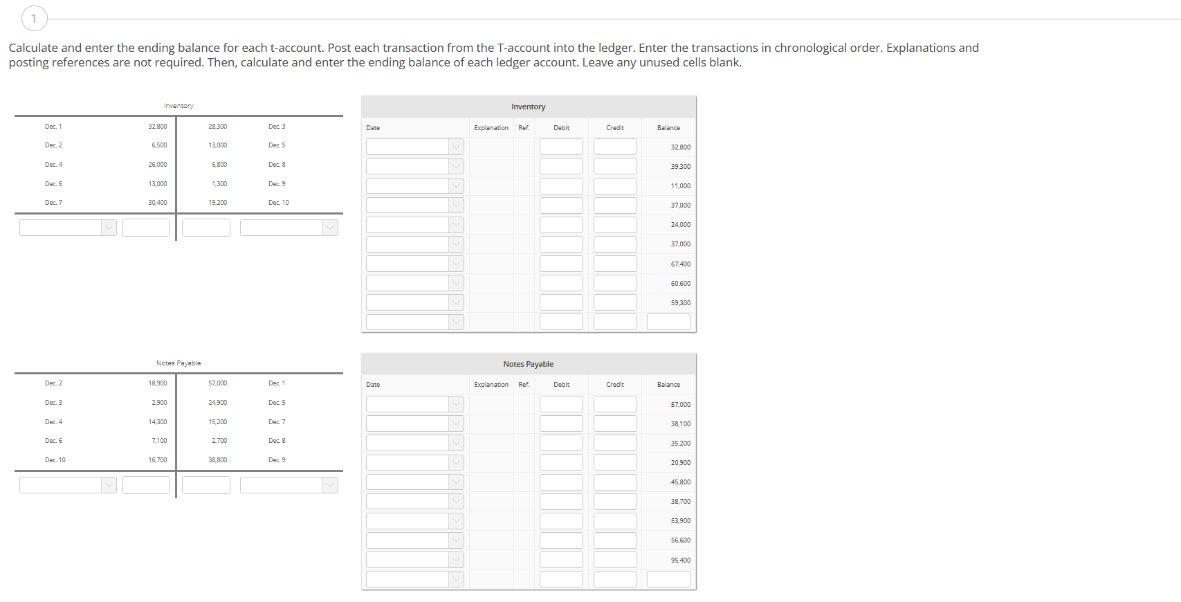 Solved Ⓒ Calculate and enter the ending balance for each | Chegg.com
