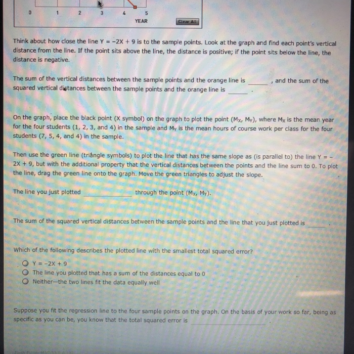 Solved 4 Linear equations and the regression line Aa Aa | Chegg.com