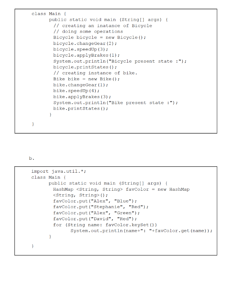 Solved Predict the output of the following questions: 3. a. | Chegg.com