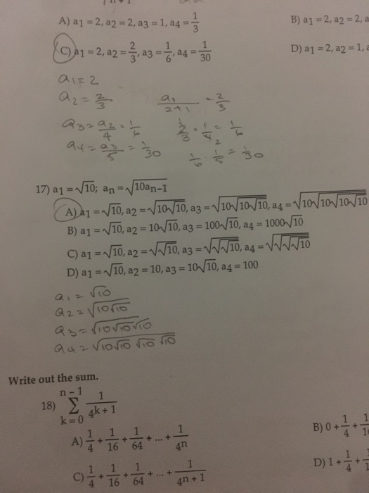 Solved A)a1-2, a2 = 2, a3 = 1,a4 B) a1 2, a2 2, a 2 D) a1 | Chegg.com