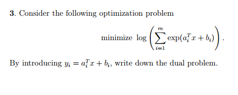 Solved 3. Consider the following optimization problem g ? | Chegg.com