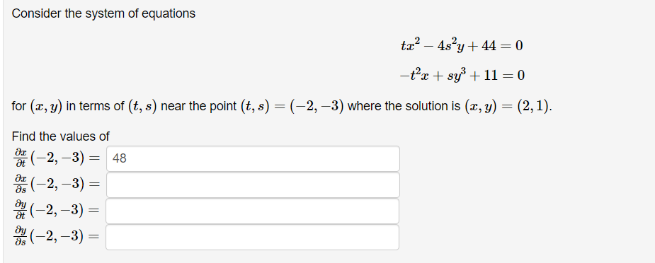 Solved Consider the system of equations | Chegg.com
