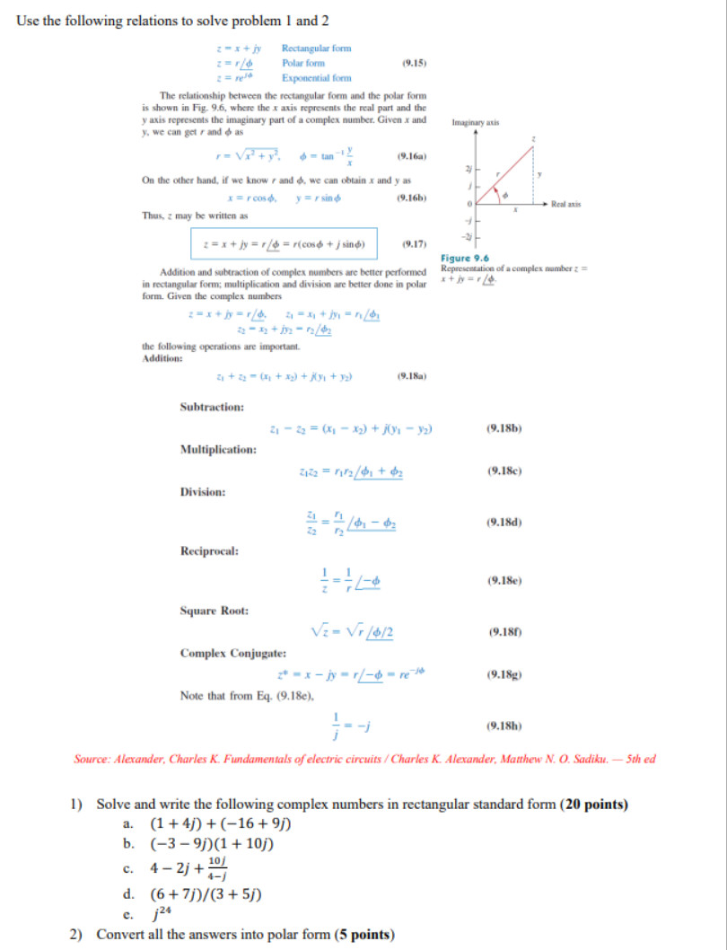 Solved Use the following relations to solve problem 1 ﻿and | Chegg.com