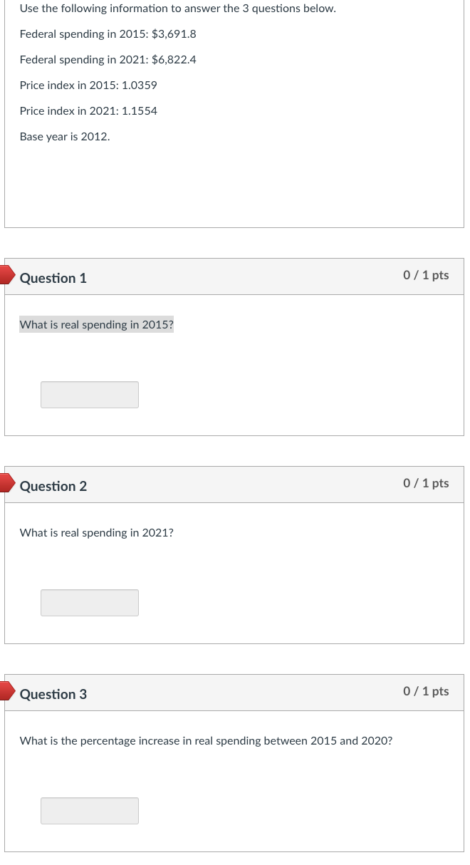 Solved Use the following information to answer the 3 | Chegg.com