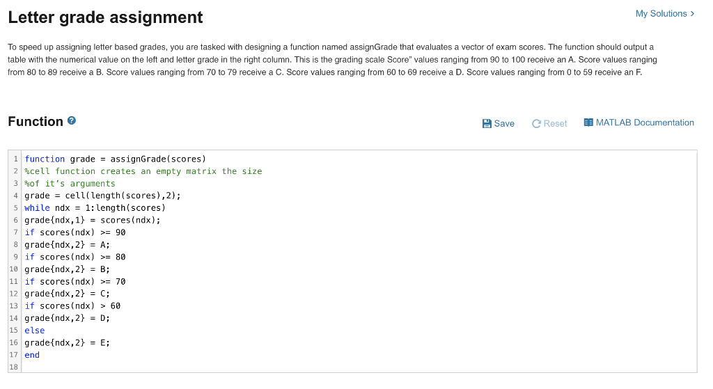 Solved Letter grade assignment My Solutions > To speed up | Chegg.com