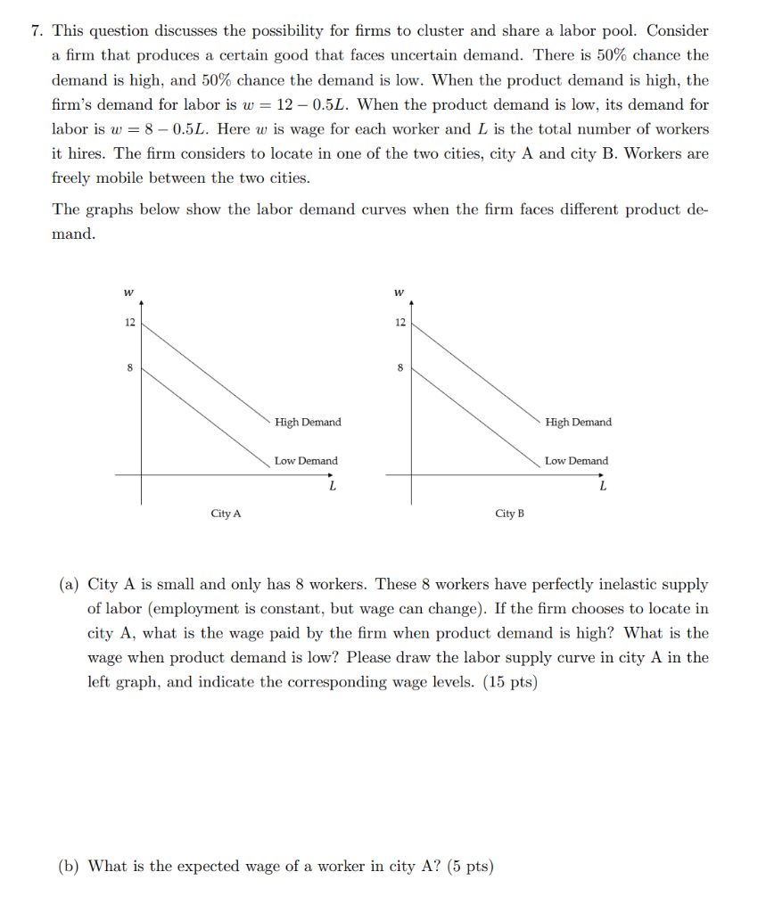 Solved 7. This question discusses the possibility for firms | Chegg.com