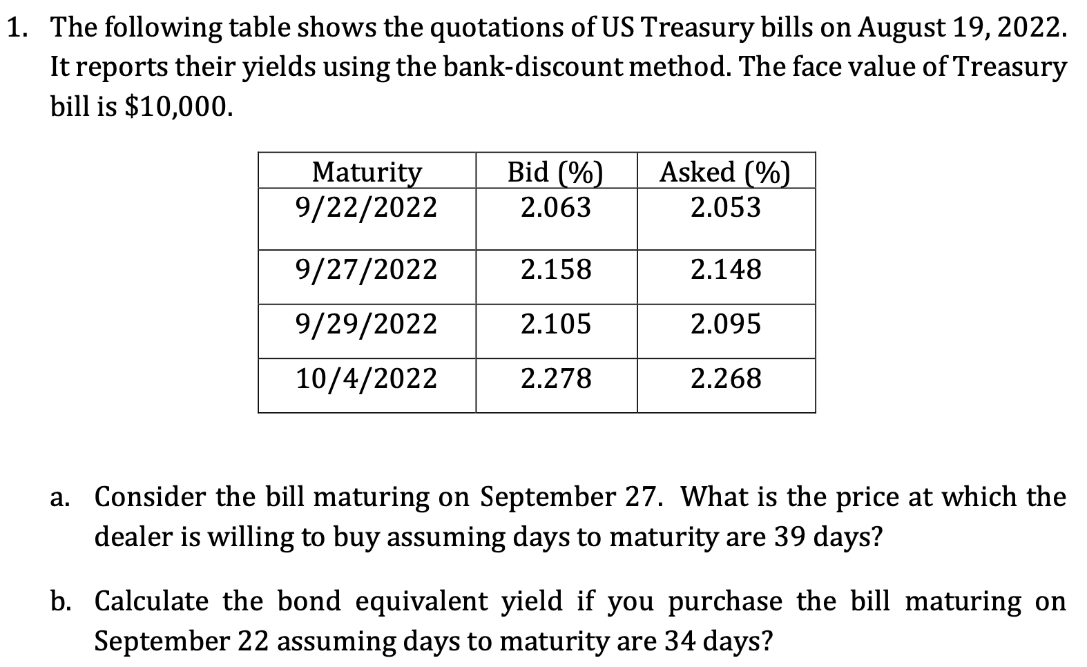 Solved The following table shows the quotations of US | Chegg.com