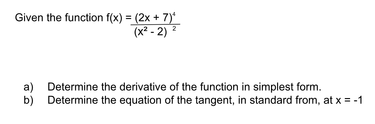Solved Given The Function F X X2−2 2 2x 7 4 A Determine