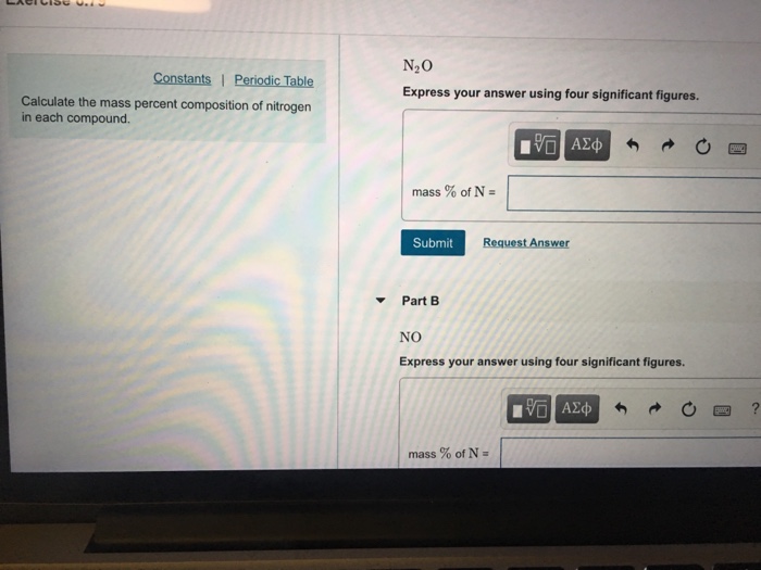 Solved N20 Constants | Periodic Table Express your answer | Chegg.com