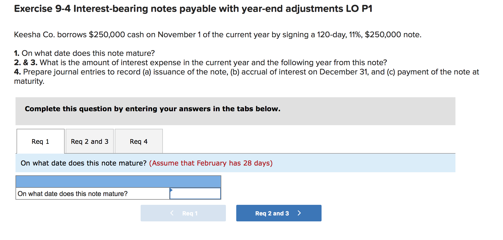 Solved Exercise 9-4 Interest-bearing notes payable with | Chegg.com
