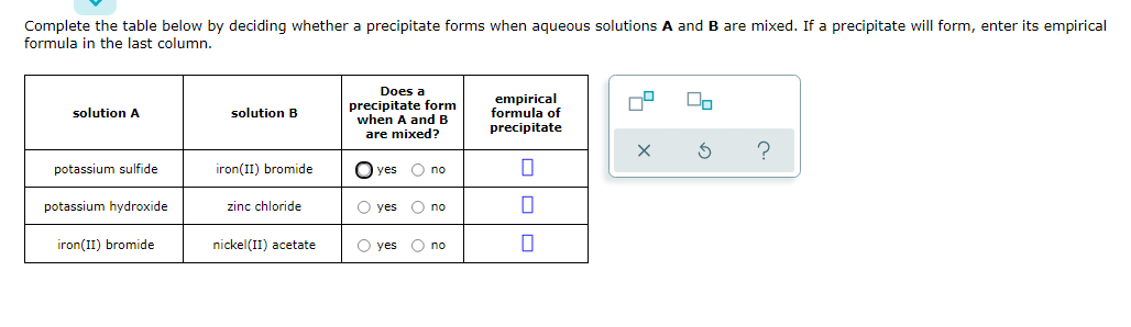 Solved Complete the table below by deciding whether a | Chegg.com