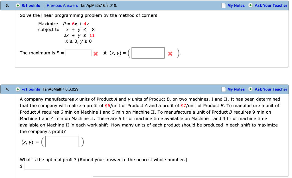Solved 3. 0/1 points | Previous Answers TanApMath7 6.3.010. | Chegg.com