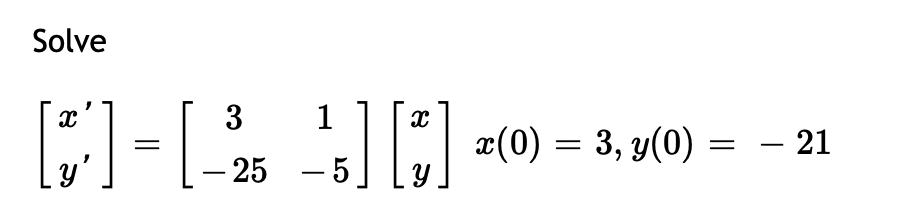 Solved Solve [1-(-2_-] [!] [ | (3) 2(0) = 3, 4(0) = 3 1 25 | Chegg.com