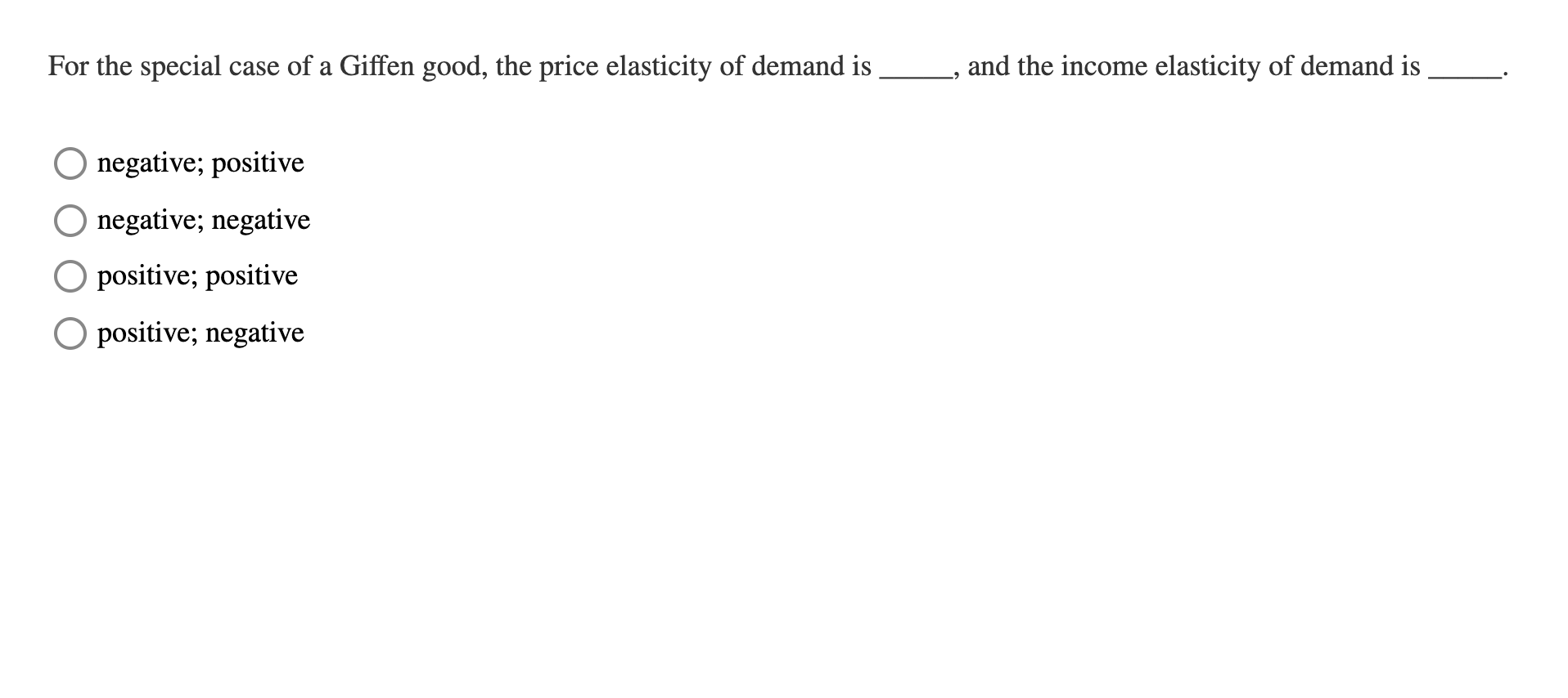 Solved For the special case of a Giffen good, the price | Chegg.com