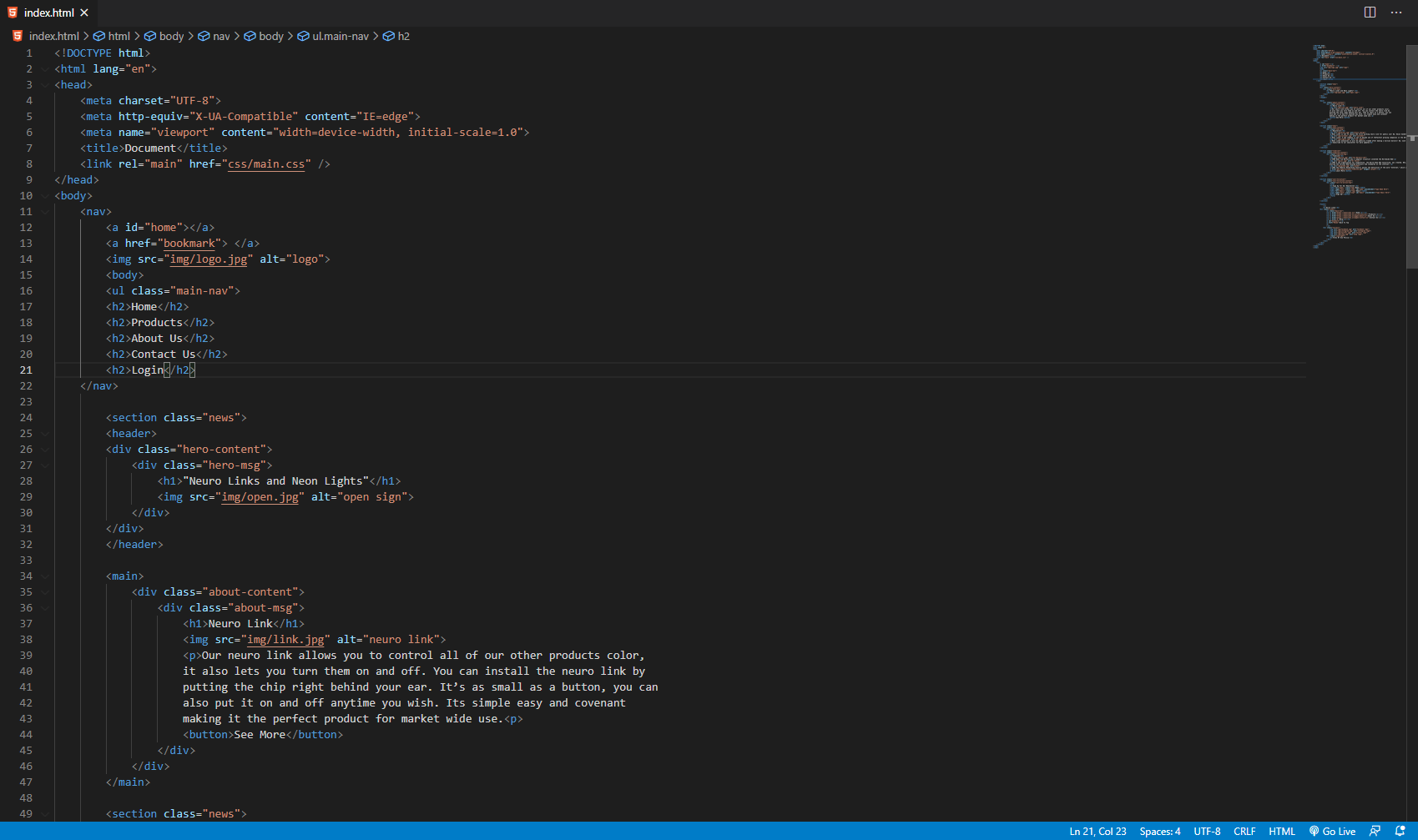 Solved 5 index.html X AVANTI EVA SA - 5 index.html | Chegg.com