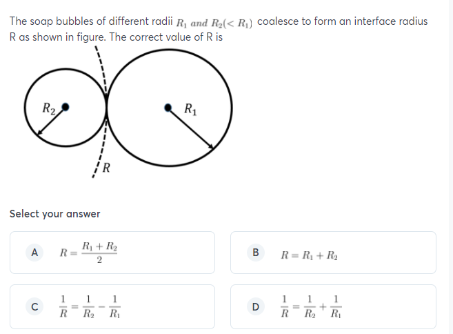 Solved The soap bubbles of different radii R, and R3(