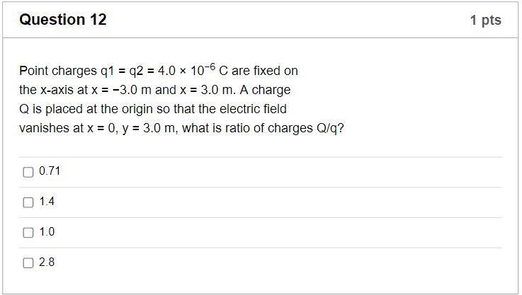 Solved Point charges q1=q2=4.0×10−6C are fixed on the x-axis | Chegg.com