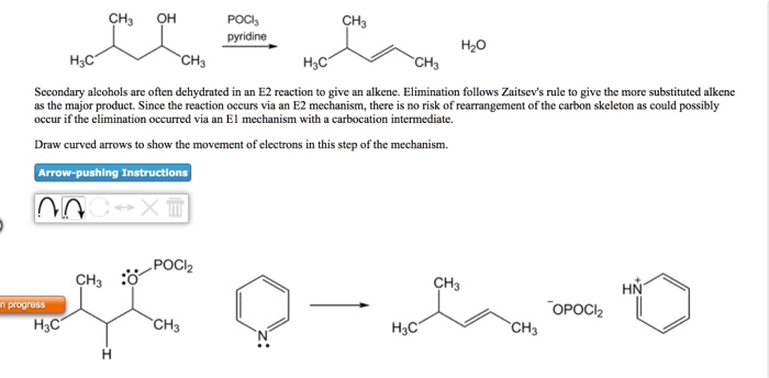 Solved CH3 POCl3 pyridine CH3 H2O он Нас CH2 Primary | Chegg.com