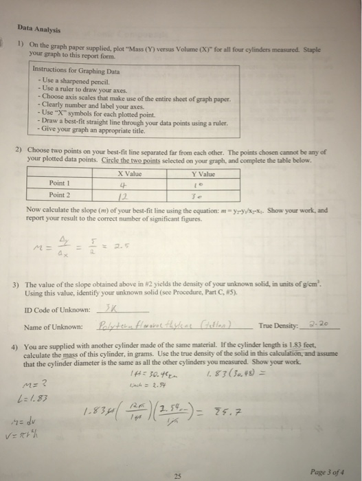 Solved I need help with a lab report, I’m not certain if my | Chegg.com