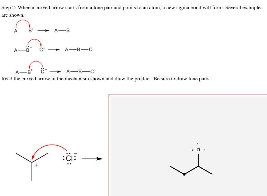 Solved Step 2: When a curved arrow starts from a lone pair | Chegg.com