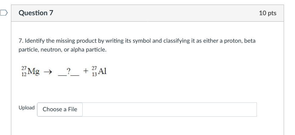 Solved Question 7 10 pts 7. Identify the missing product by | Chegg.com