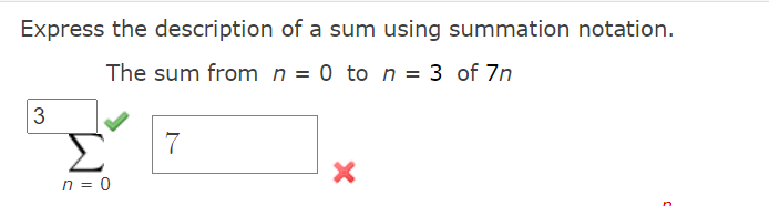 Solved Express the description of a sum using summation | Chegg.com