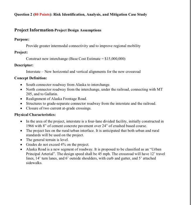 Solved Question 2 (80 Points): Risk Identification, | Chegg.com