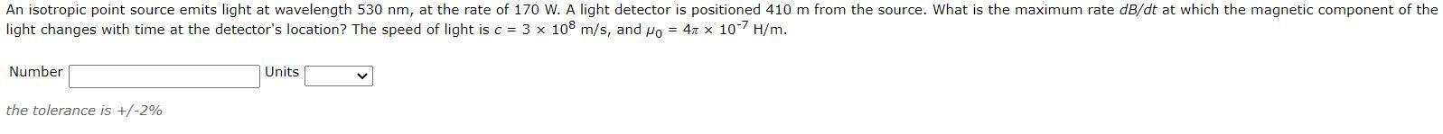 Solved An isotropic point source emits light at wavelength | Chegg.com
