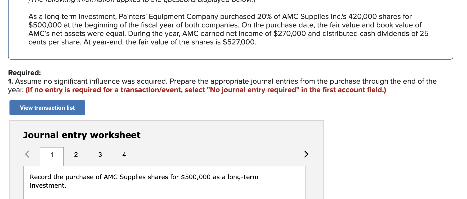 Solved As a long-term investment, Painters' Equipment | Chegg.com