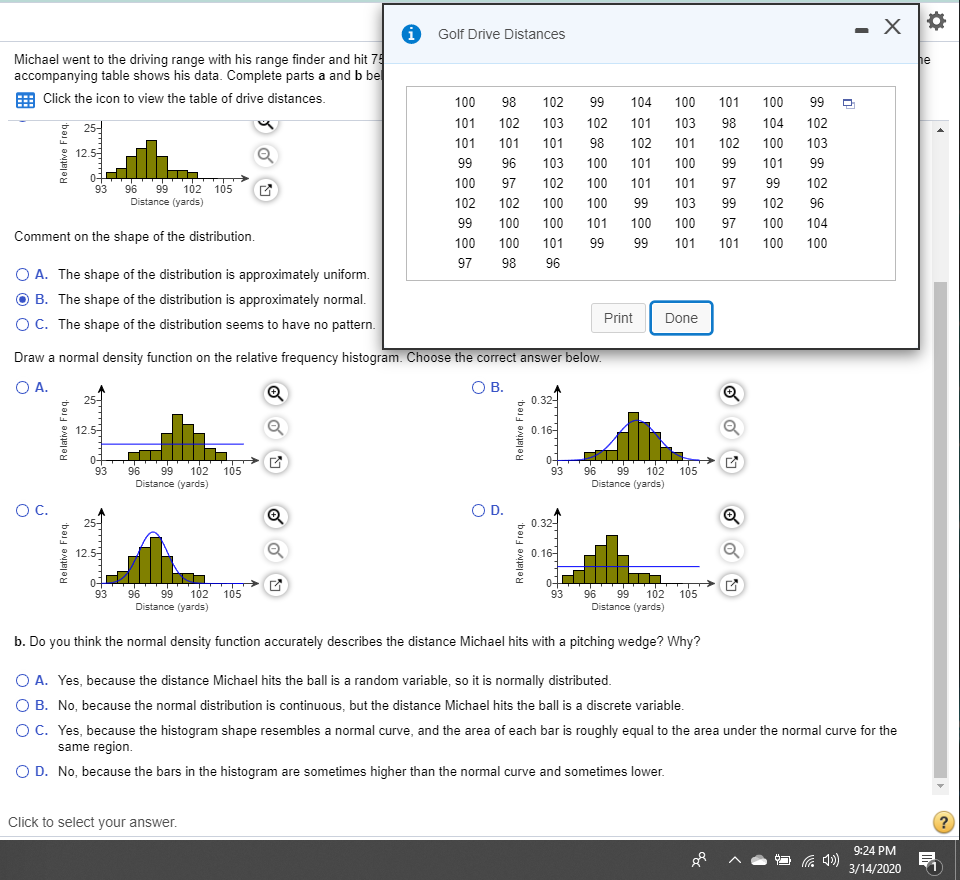 Solved Michael went to the driving range with his range | Chegg.com