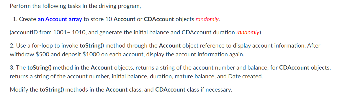 Solved import java.util.Date; //public class Account | Chegg.com