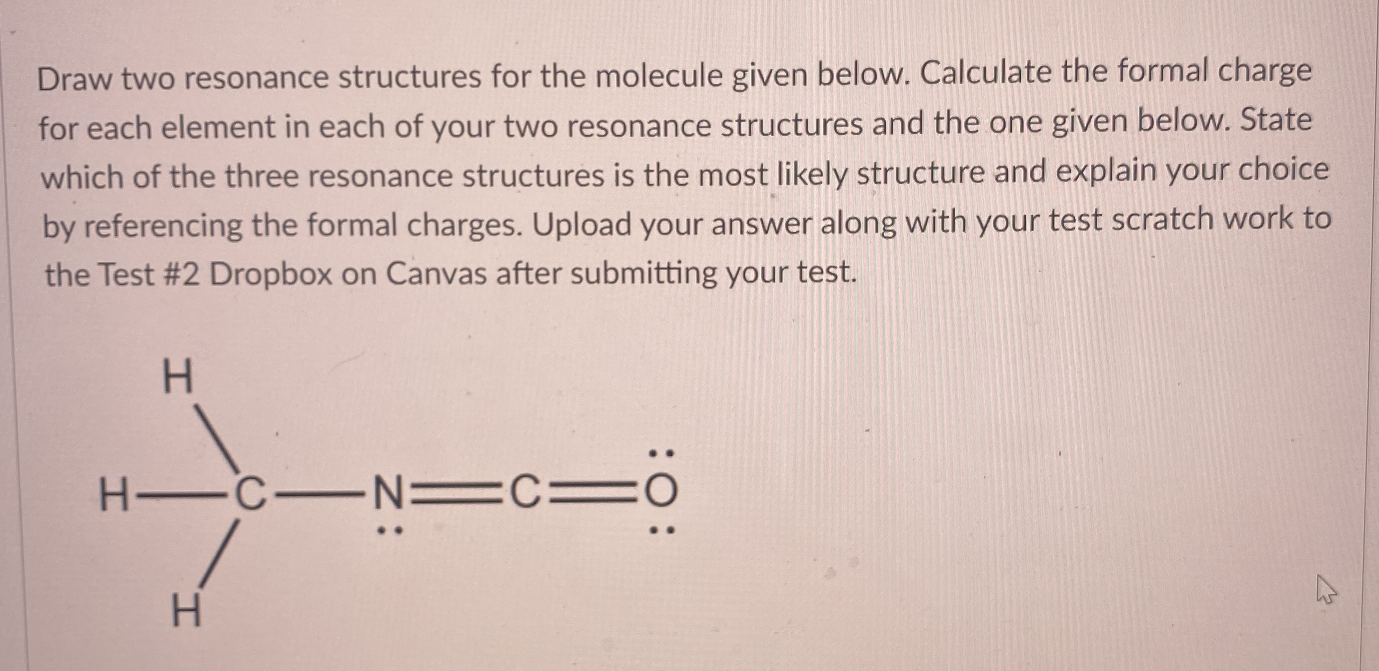 Solved Draw two resonance structures for the molecule given | Chegg.com