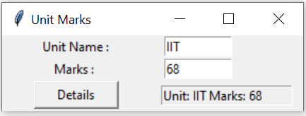Solved Create a GUI program in Python to perform the | Chegg.com