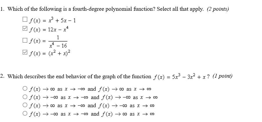 Solved 1. Which of the following is a fourth-degree | Chegg.com