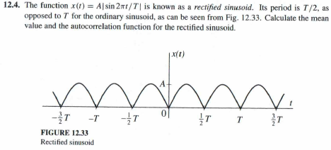 12.4. The function x(t)=A∣sin2πt/T∣ is known as a | Chegg.com
