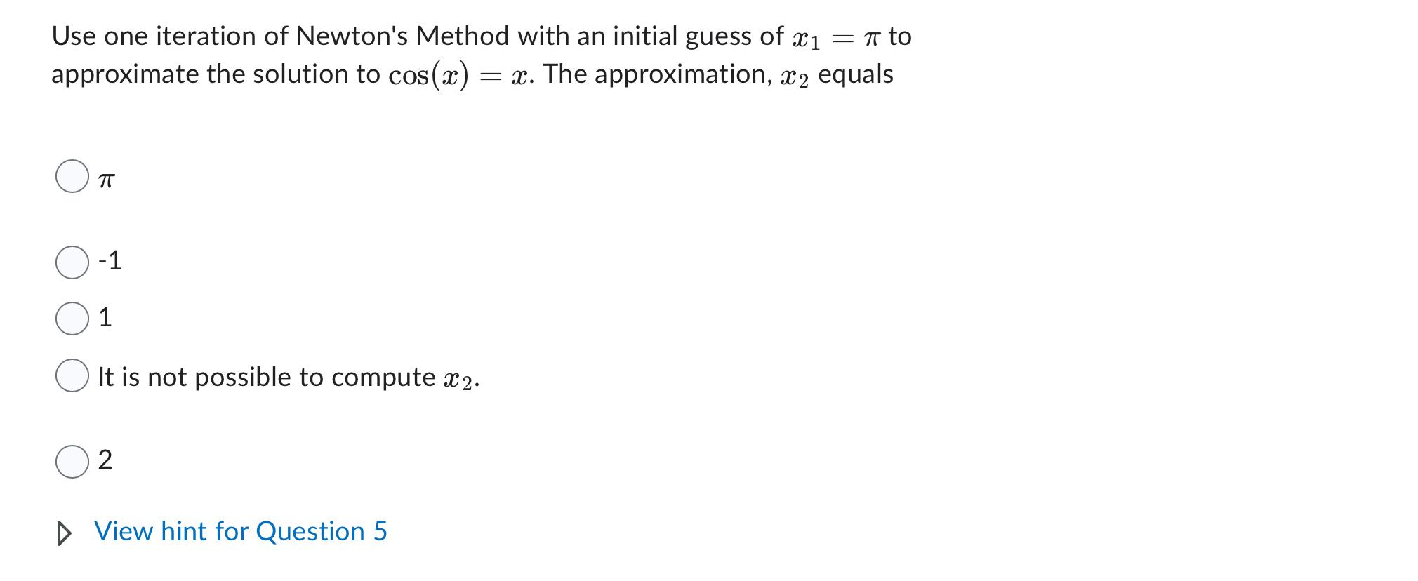 Solved The Linear Approximation To Fx2sinx−excosx At The 